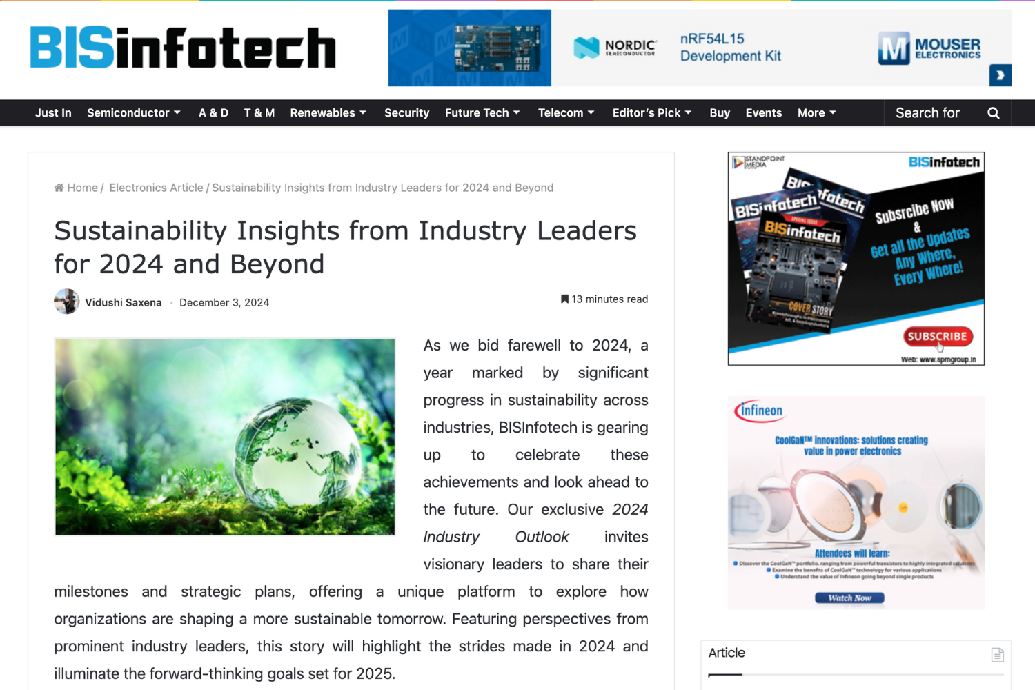 Trontek Showcased in BISinfotech: Leading Sustainability in 2024 and ...